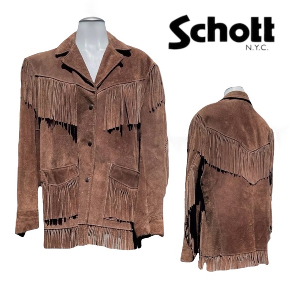 Schott NYC | Jackets & Coats | Vintage Schott Nyc Mens 4 Womens M Suede ...